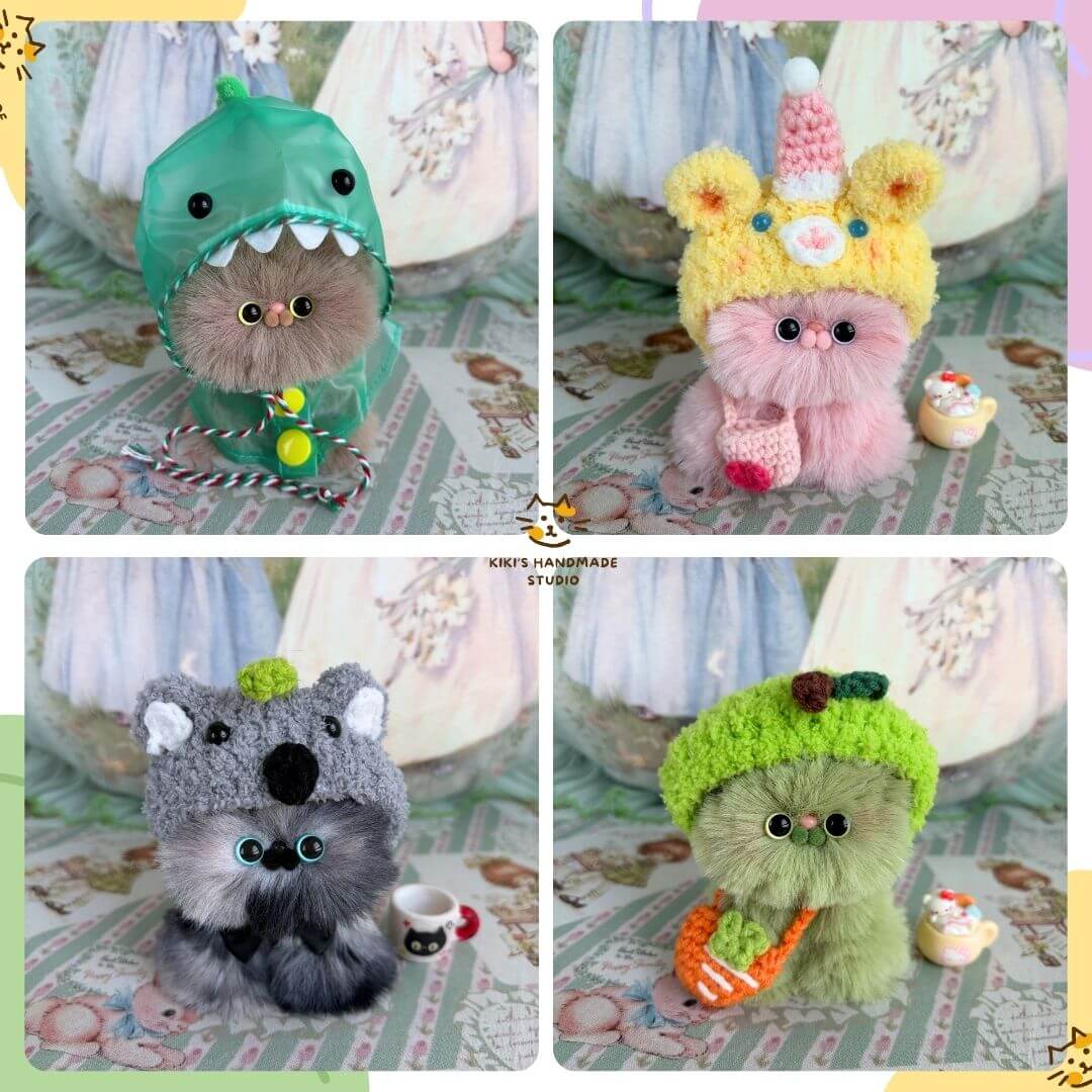 KiKi's Studio | Handmade Fluffy Cat & Dog Toys Pendants Artisan Gifts ...