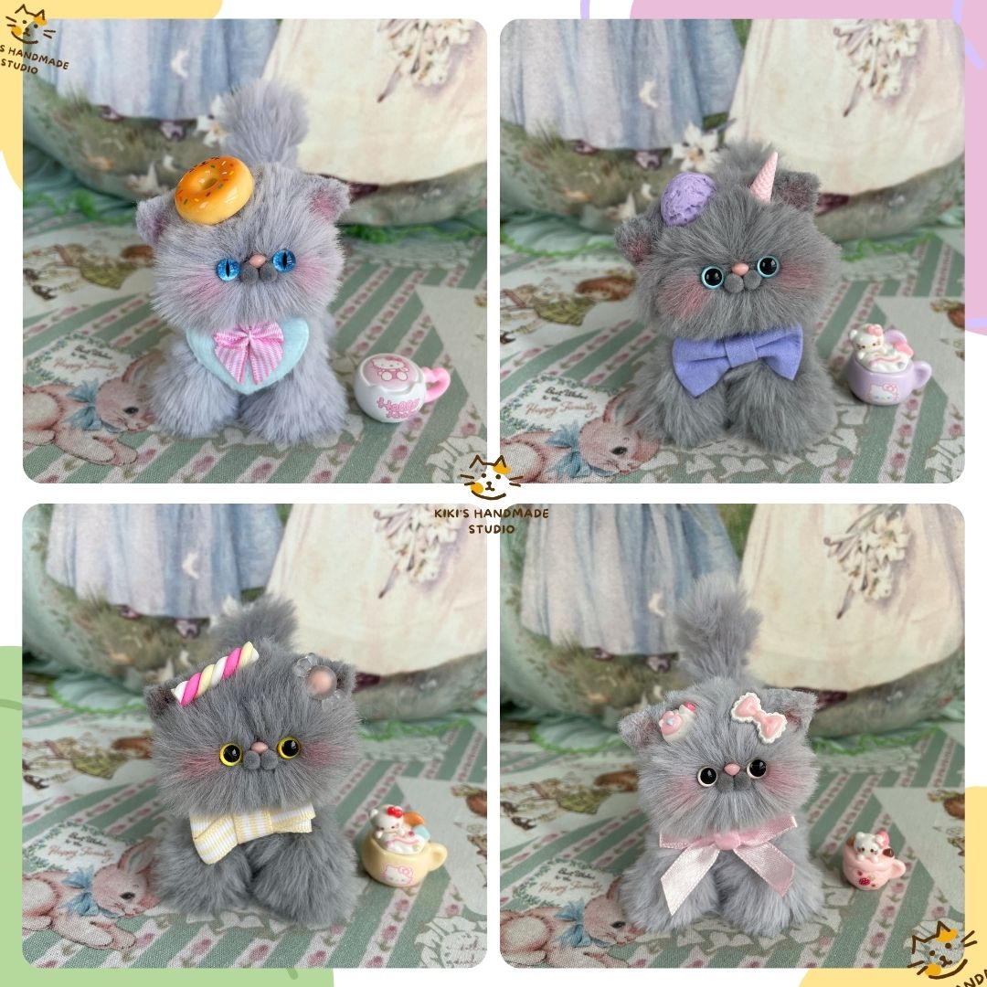 Grey Kitten Collection – Handmade Mini Gray Cats with Unique ...